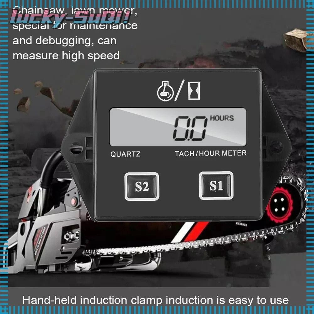 LUCKY-SUQI Engine Tach Hour Meter Inductive for Moto Marine Chainsaw ...
