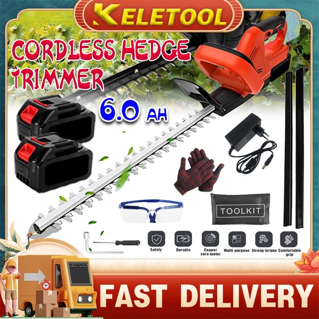 Cordless Shrub Hedge Trimmer Machine Garden Pruning Shear Machine Plant ...