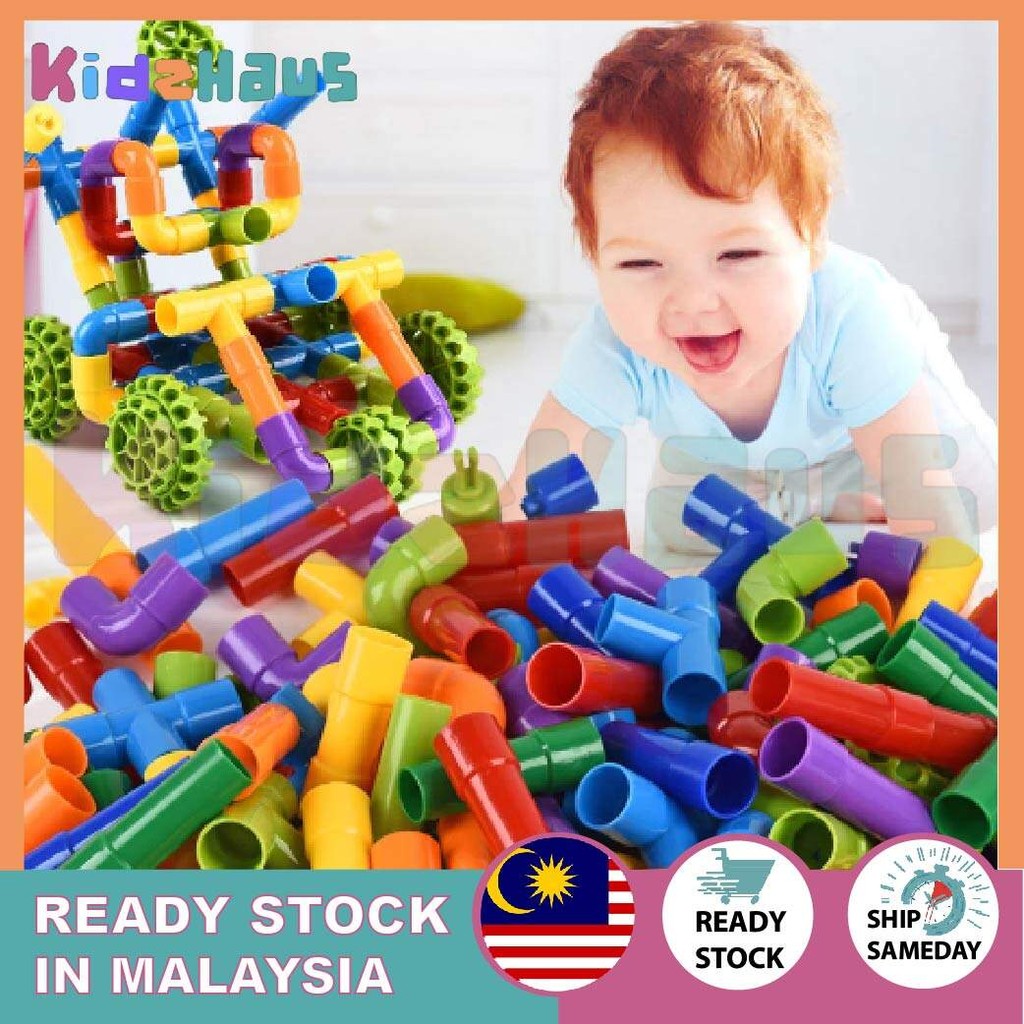 MYWater Pipe Building Blocks Toys DIY Brick Enlightening Pipeline ...