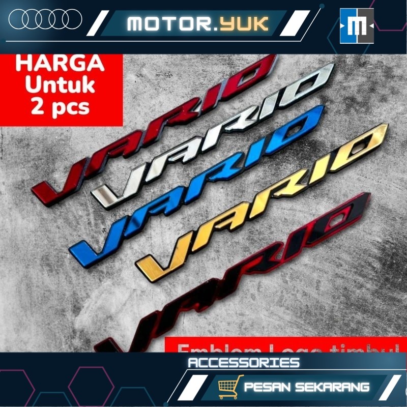 Embossed 3D Vario Logo Emblem, Thick Acrylic Material | Shopee Malaysia