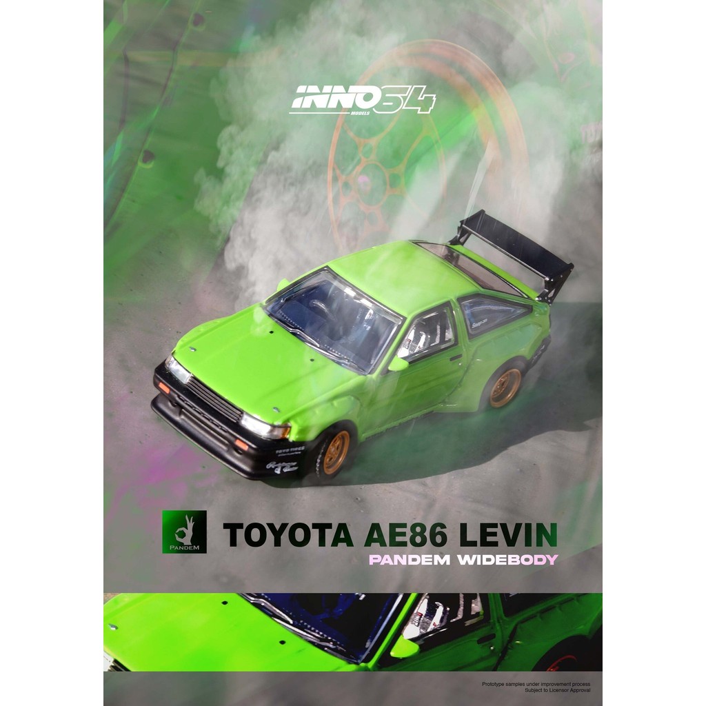 INNO MODELS 1/64 TOYOTA AE86 LEVIN "PANDEM ROCKET BUNNY" GREEN | Shopee ...