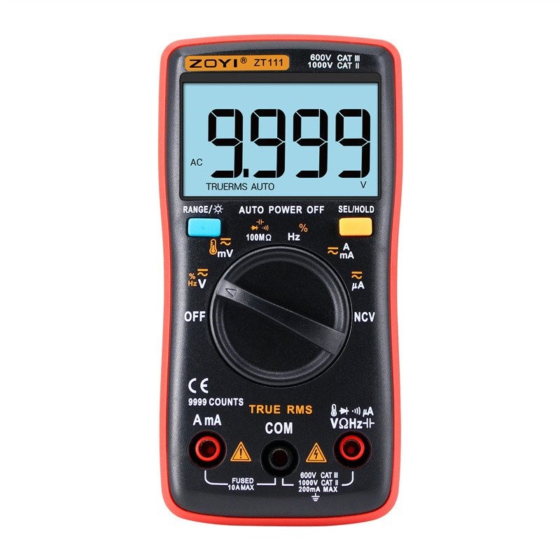 Meter NCV Range 4-Position Meter Electrical Test with Full ZOYI ...