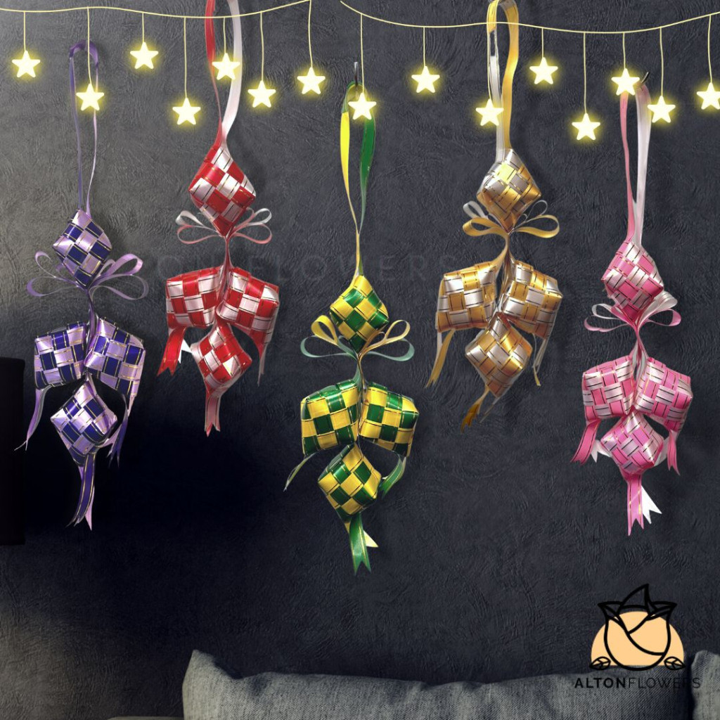 Hari Raya 4-in-1 Set Ribbon Ketupat Colourful Deco Home Office Door ...