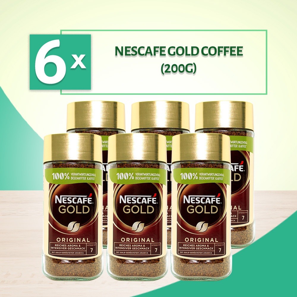 [Bundle of 6] Nescafe Gold Blend Instant Soluble Coffee 200g | Imported ...