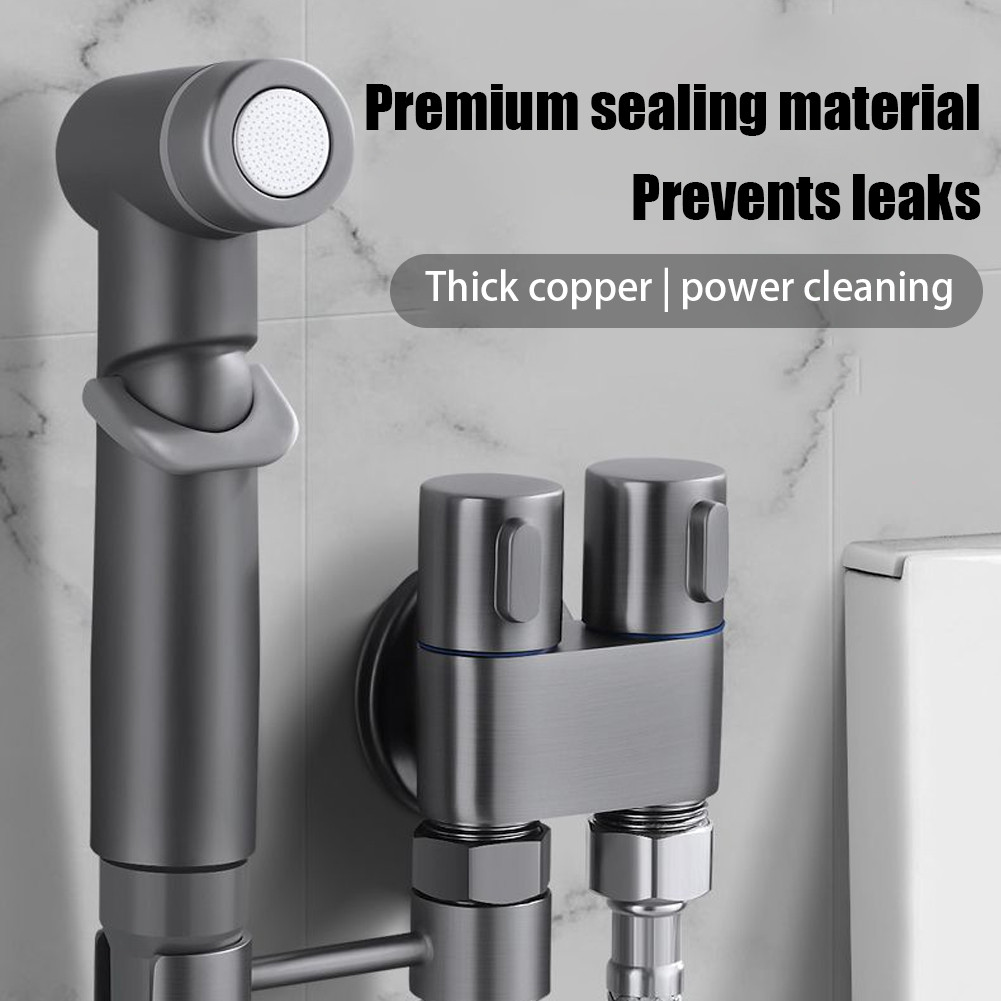 Bidet Spray Set Stainless Steel Two Way Tap High Pressure Bathroom ...