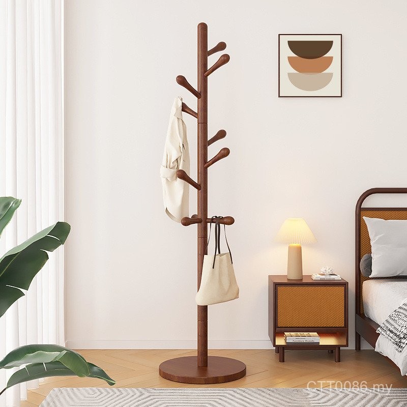 Solid Wood Hanger Clothes Coat Rack Simple Hanger Bedroom Household ...