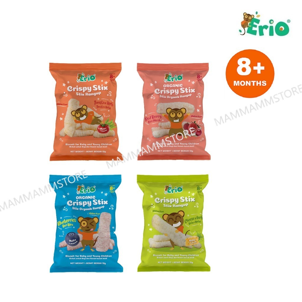 Erio Organic Crispy Stix Snack Puff 12g for 8 months+ | Shopee Malaysia