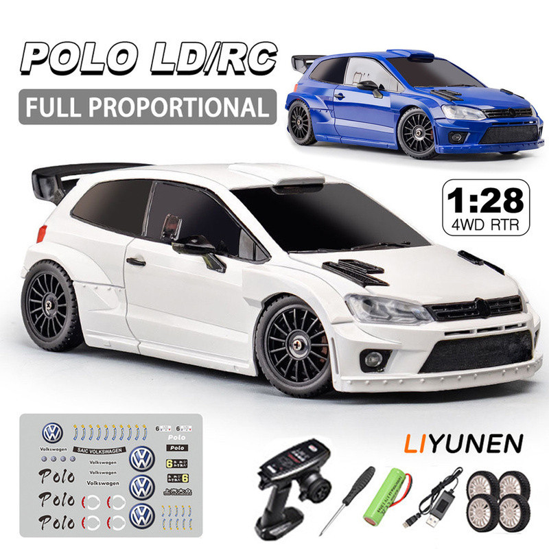 LDR/C 1/28 RTR 4WD RC Drift Car Servo Steering Full Proportional ...