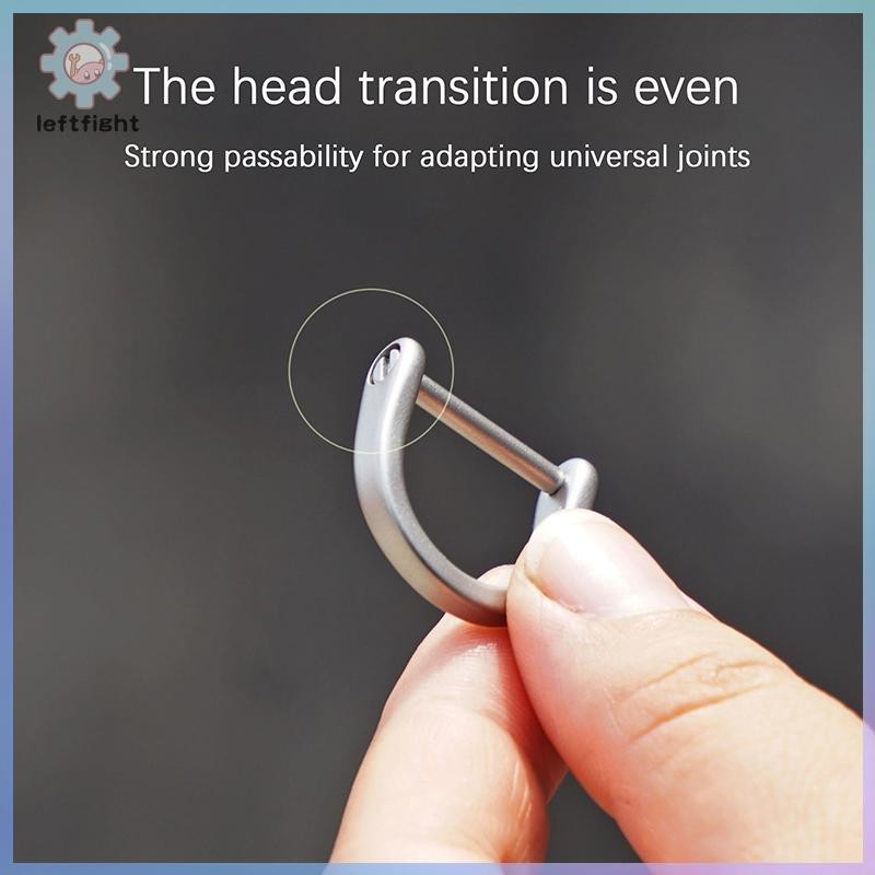 LEFT Titanium D Ring Key Shackle U Shape Key Ring Horseshoe Clasp For ...