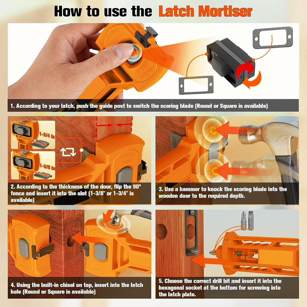 Door Hinge Installation Kit/Mortiser Template Door Hinge Mortiser ...
