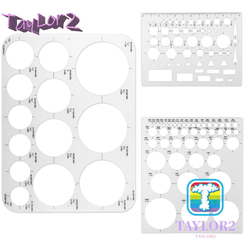 ATAYLOR 3Pcs Round Templates, 3 Sizes DIY Circle Stencils for Drawing ...