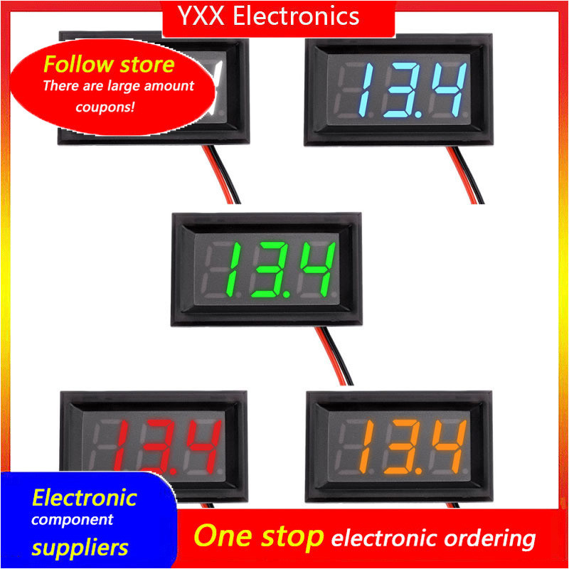 Waterproof Voltmeter DC V Waterproof Golf Cart Digital Voltmeter 12V ...