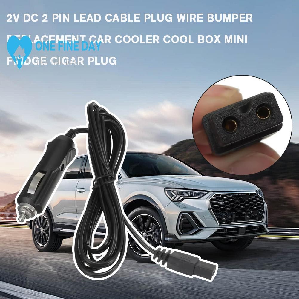2m 12v Dc 2 Pin Cable Plug Wire Bumper Replacement Car Cooler Plug Cool ...