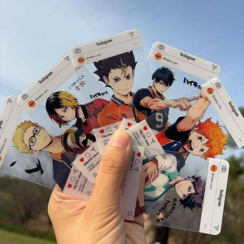 6Pcs/Lot Haikyuu Pvc Transparent Card Photo Props Diy Card Anime ...