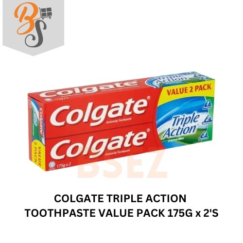 COLGATE TRIPLE ACTION TOOTHPASTE VALUE PACK 175G x 2'S (EXP 2027 ...