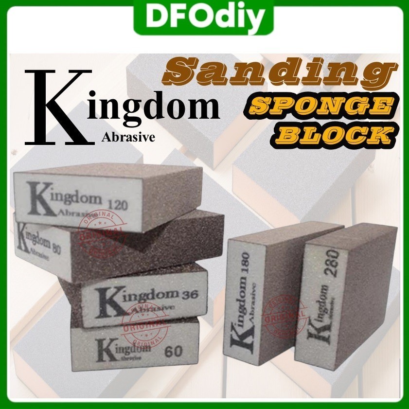 DFOdiy Kingdom Sanding Block Sponge KINGDOM Rough Flexible Dry Abrasive ...