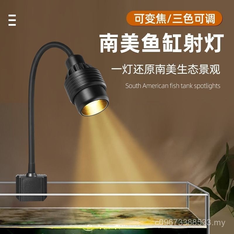 Lampu tangki ikan spot zum lampu pemancar Amerika Selatan anak sungai ...