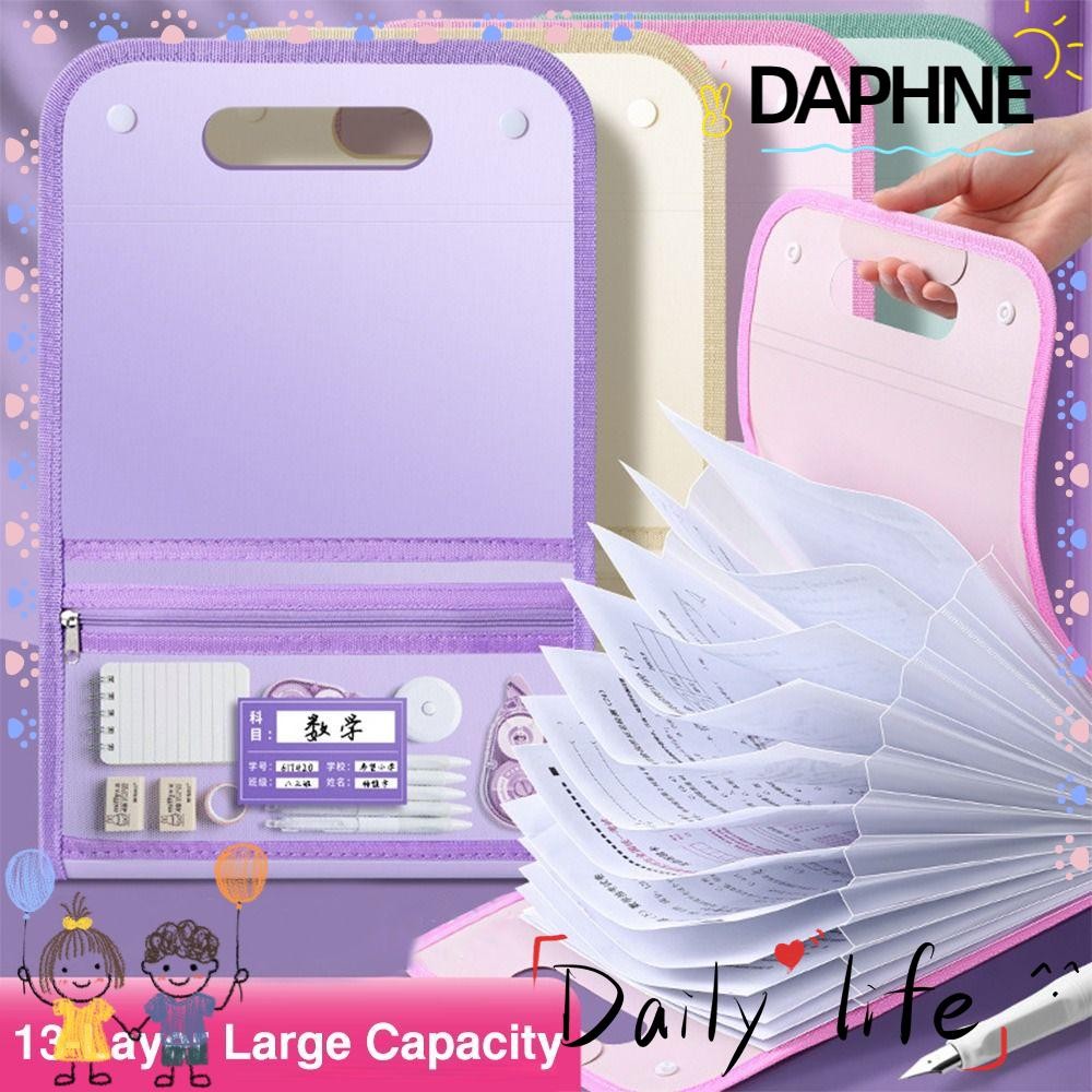 DAPHNE-HOME A4 File Folder, Waterproof Test Paper Storage Organ Bag ...