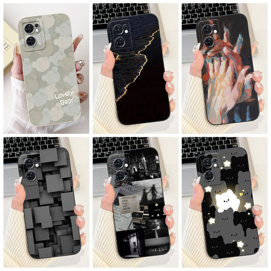 OPPO Reno7 5G CPH2371 Cute Fashion Painted Soft Silicone Case Reno 7 5G ...