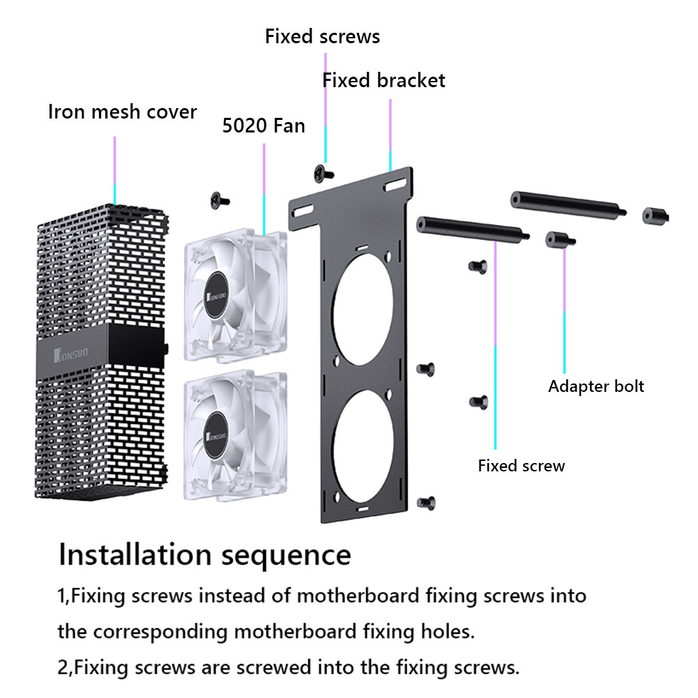 [KidsDreamMall.my] Memory Heat Sink 4Pin PWM Dual 5020 Fans RAM ...