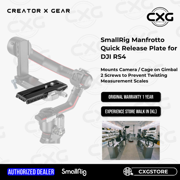SmallRig Manfrotto Quick Release Plate for DJI RS4 / RS4 Pro / RS3 ...