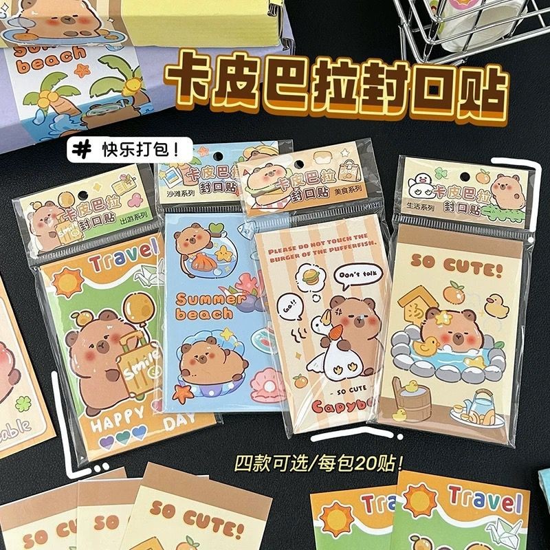 Capybara Sealing Label Sticker Cartoon Decorative Small Business Kartun ...