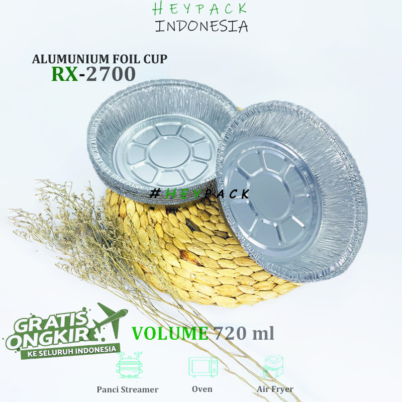 Aluminum Foil Tray Cup RX2700 Pai Pizza Pudding Lasagna Macaroni Baked ...