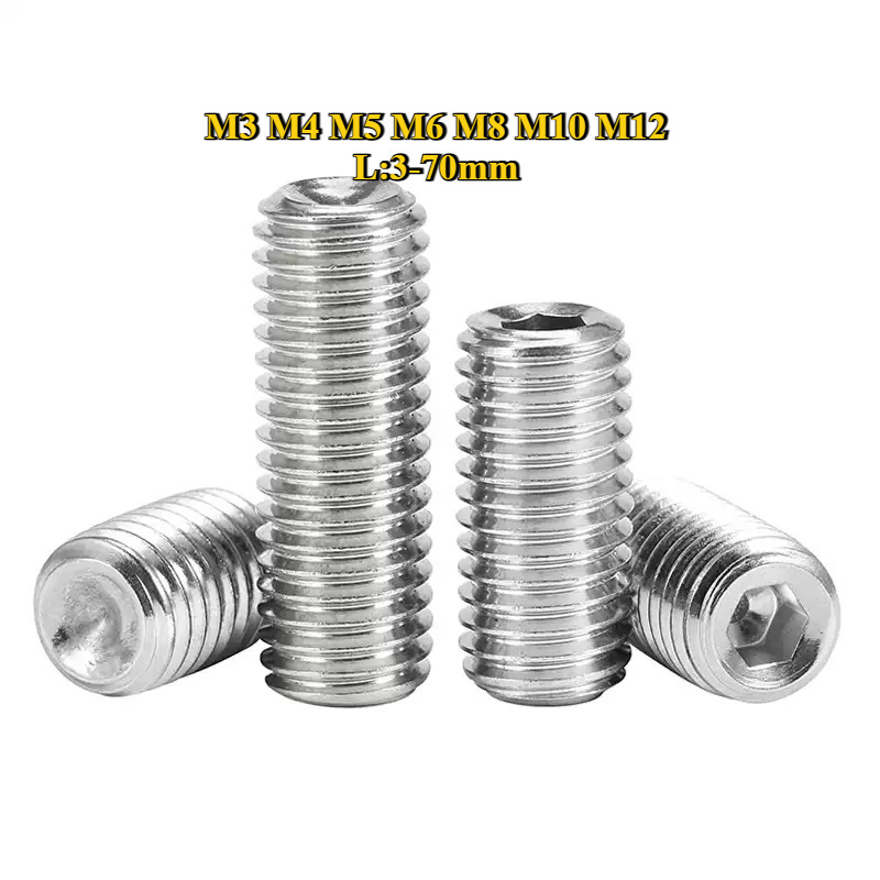 [BY-XSP-W] Grub Screw Hex drive screw SUS 304 Set Screw Flat Small ...