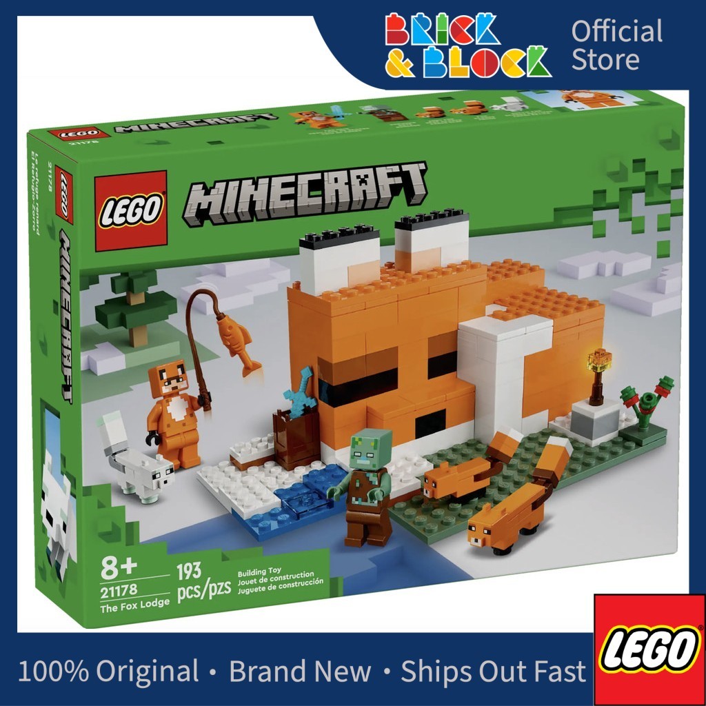 LEGO 21178 The Fox Lodge | LEGO Minecraft | Shopee Malaysia