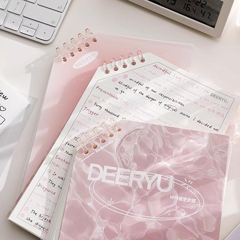 Creative Gradient Color Slant Flip Notebook Large Capacity A5/B5 Loose ...