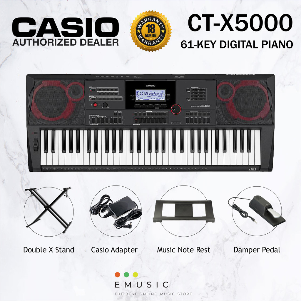 Casio CT-X5000 61-key Portable Keyboard with Keyboard Stand (CTX5000 ...