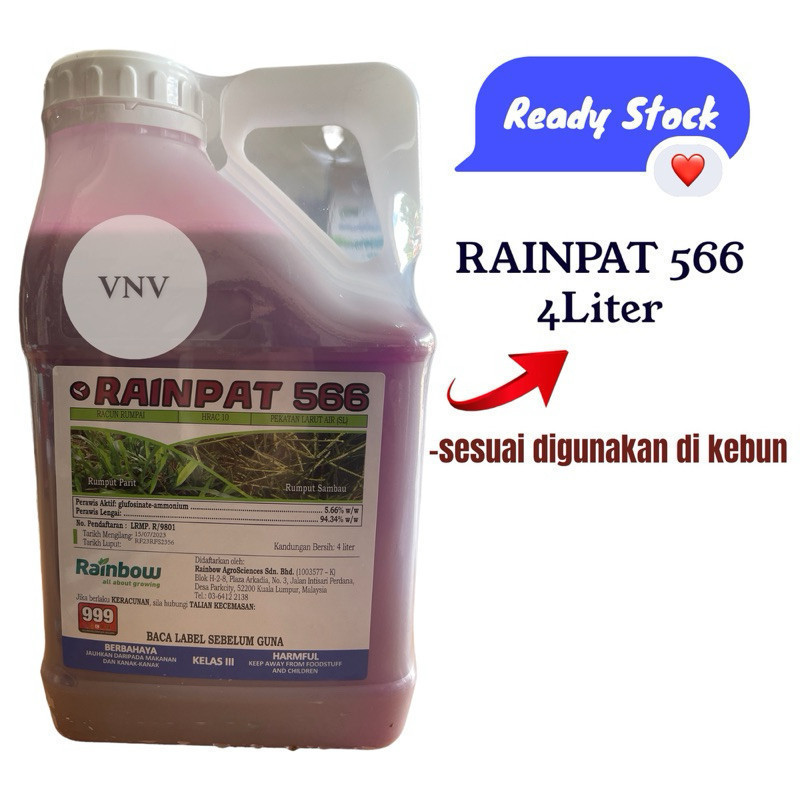 RAINBOW RAINPAT 566 Racun Rumpai Bersifat Sentuh 4 Liter/Ready stock F ...