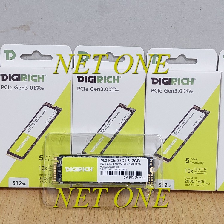 Ssd M2 NVME / M.2 NVME / M2NVME 512GB DIGI RICH PCIe Gen 3 (8Gb/s) Internal SSD -NETONE | Shopee ...