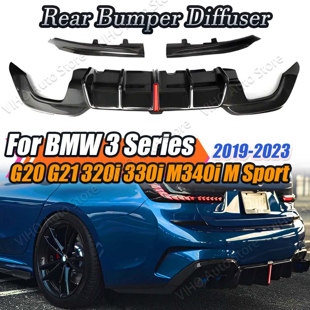 DMT Style Rear Diffuser Lip G20 G21 M-Tech With Light Rear Bumper Lip ...