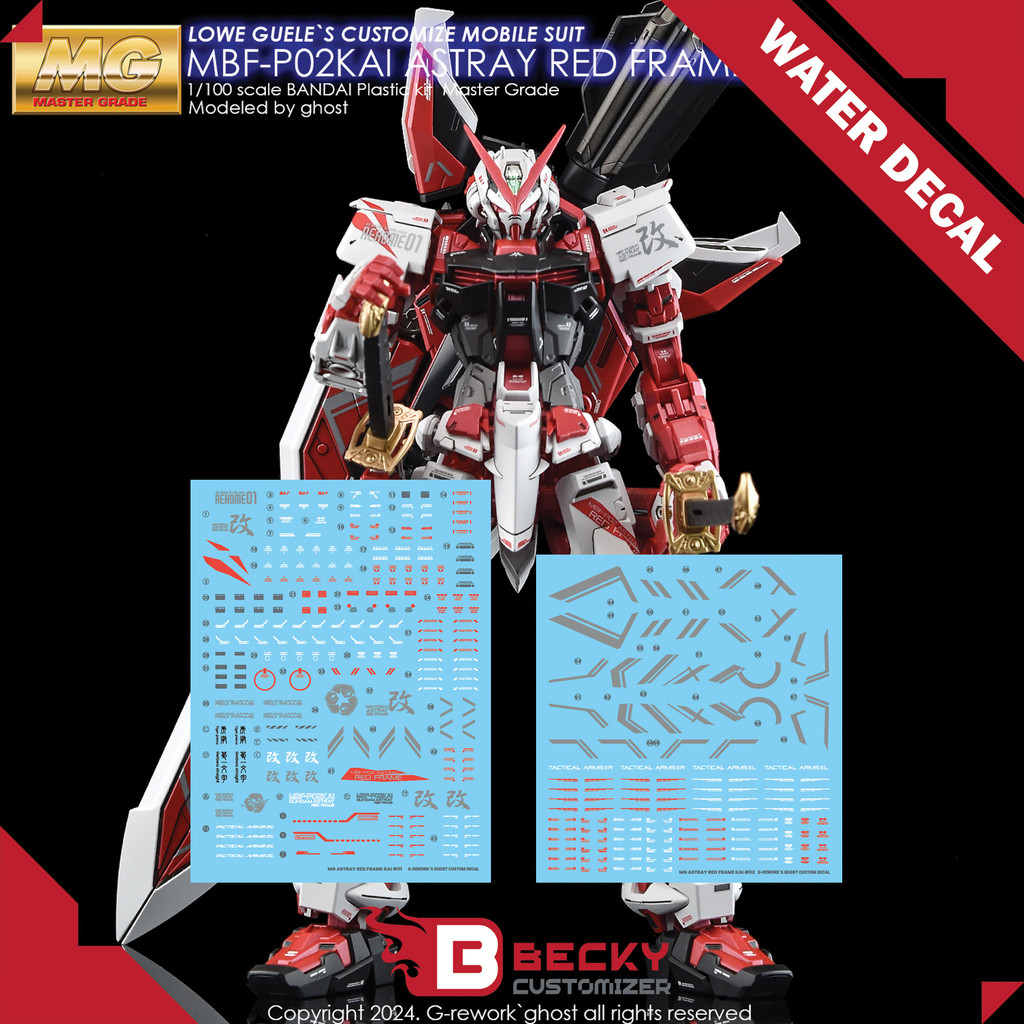 G-Rework MG ASTRAY RED FRAME Kai (Water Slide Decal) | Shopee Malaysia