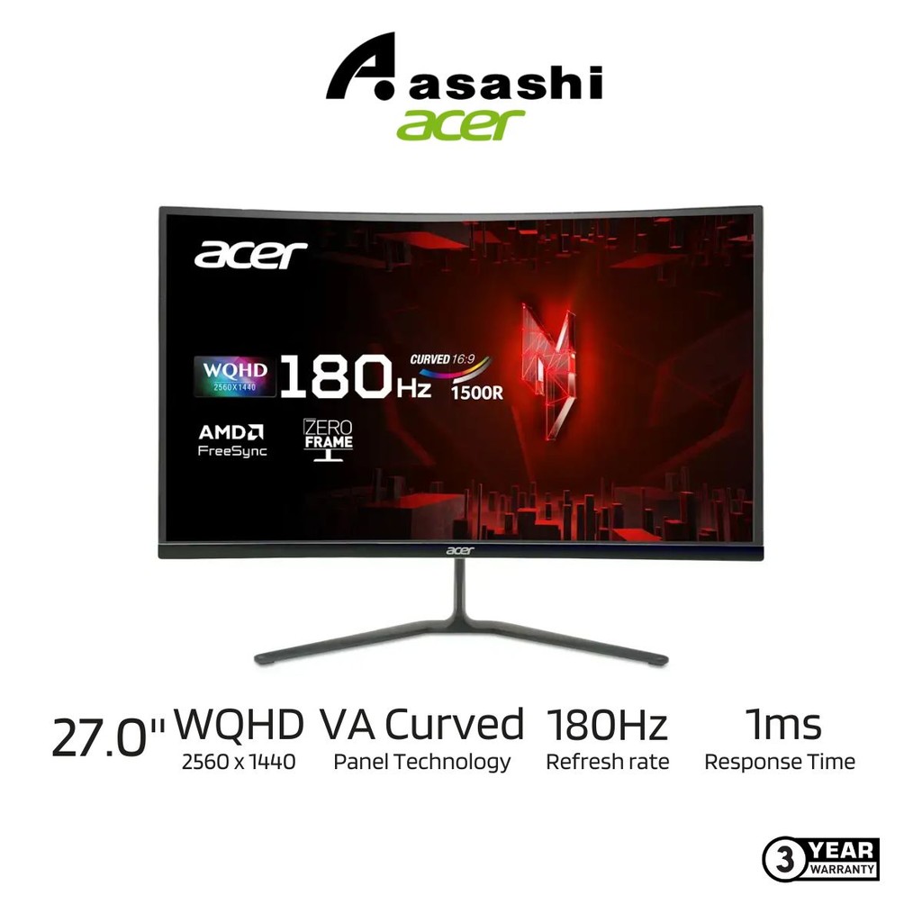 Acer Nitro ED270U / ED270US3 / ED270U S3 27" VA Curved 180Hz 1ms 2K ...