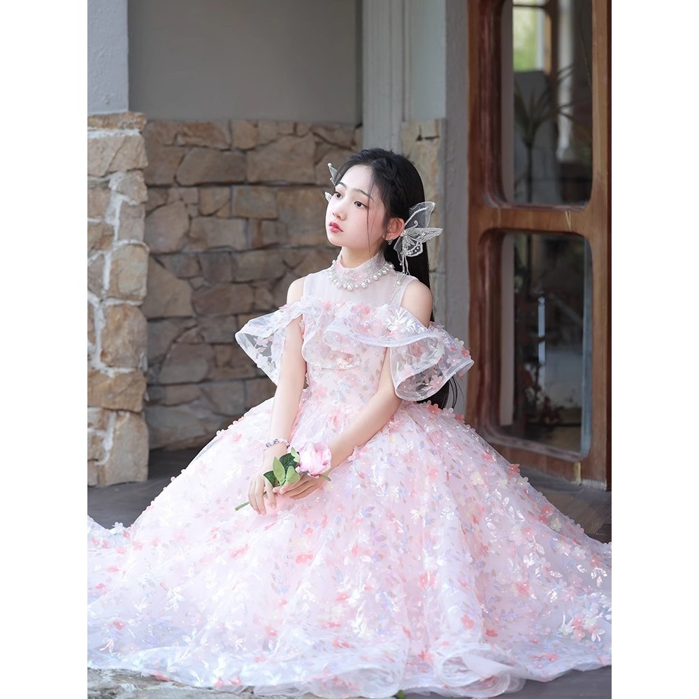 Catwalk Flower Girl Summer Western Princess Costume Host Dress ...