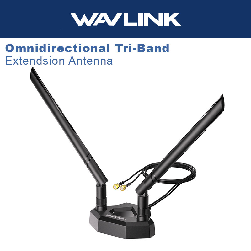 WAVLINK WiFi 6E Tri-band Extension Antenna 2.4GHz + 5GHz + 6GHz WiFi Antenna with Magnetic Base ...