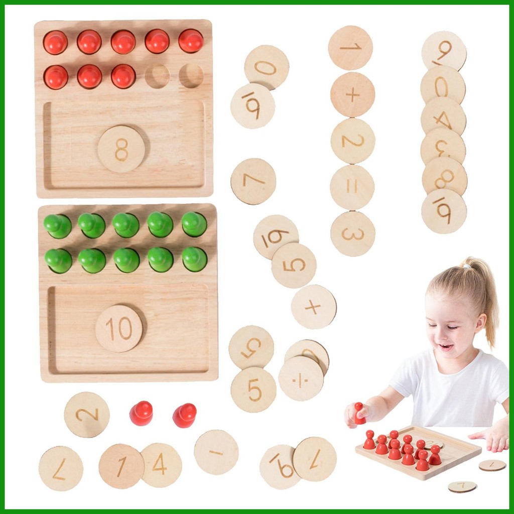 Counting Peg Board Counting Block Number Board Game Safe Child Math ...