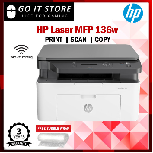 HP Laser MFP 136w All in One Mono Printer (4ZB86A) - Print, Scan, Copy ...