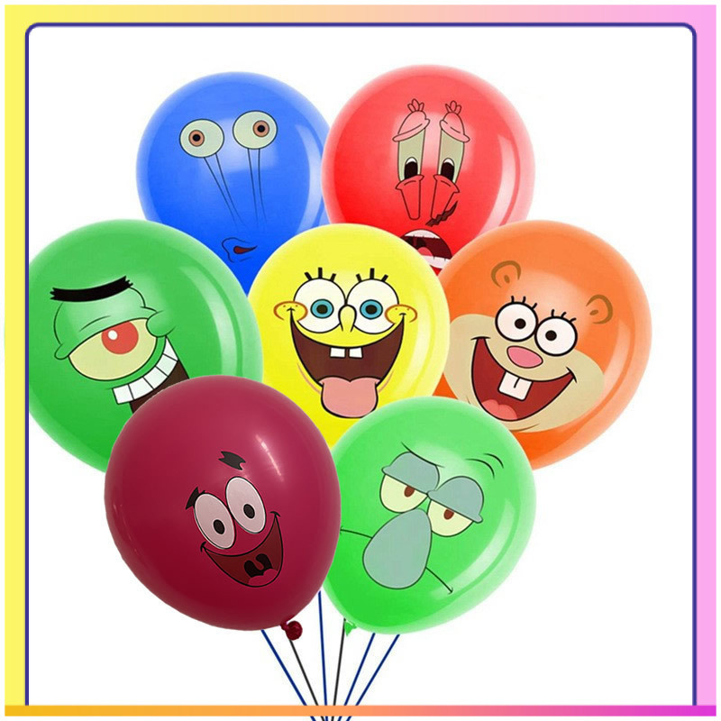 [12 Inch] SpongeBob SquarePants Balloon Theme Party Decoration Latex ...