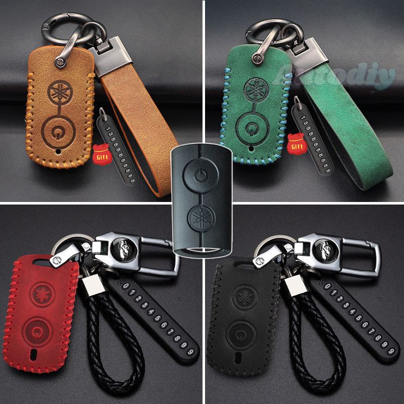 Nmax v2 Leather Motorcycle Key Cover For YAMAHA Nmax AEROX V2 / Aerox S ...