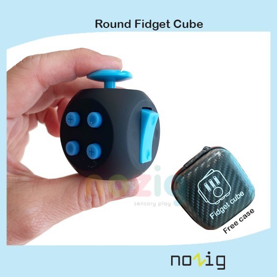Round Fidget Cube Calming Reduce Stress And Anxiety with case Anti ...