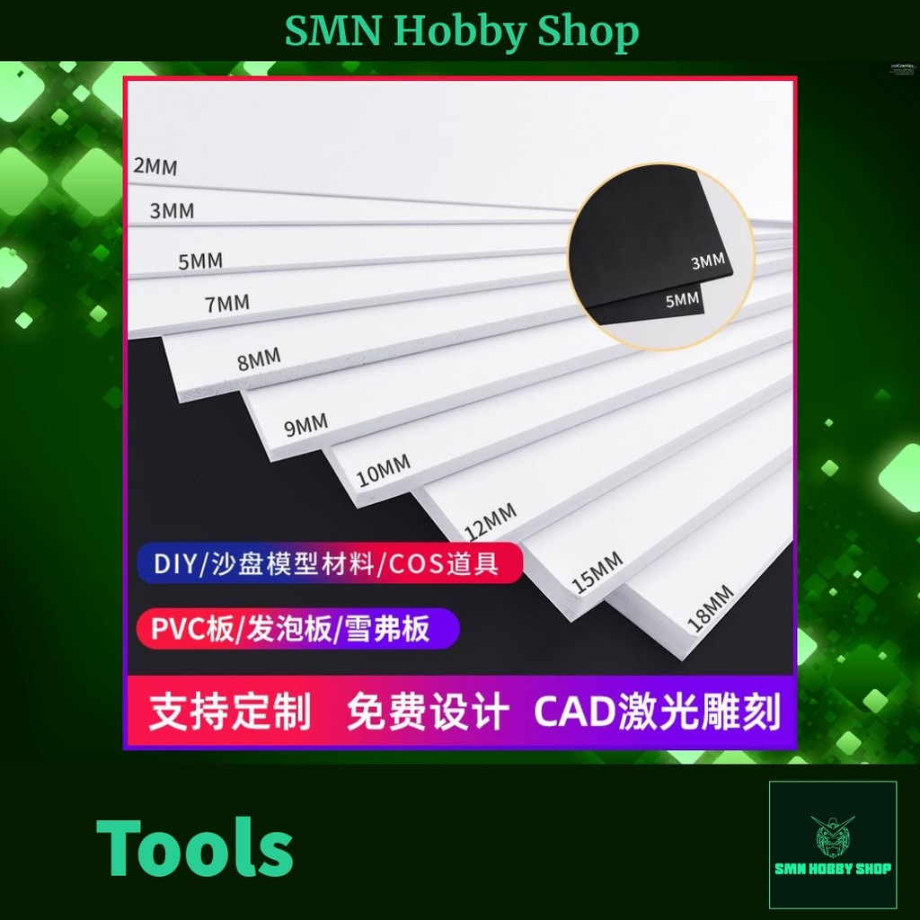 Pla Plate PVC/ABS White/Black Gunpla Miniatures Plastic Model Kits ...