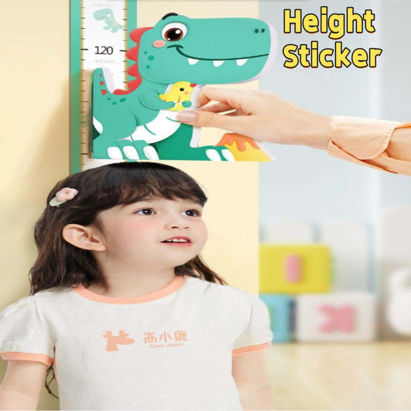 3D Cartoon Height Sticker Magnetic Adhesive Kids Height Measurement ...