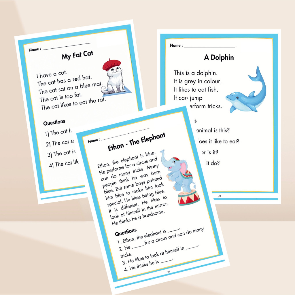 Learning Materials for Reading Comprehension of Basic English Paragraphs - Reading Comprehension ...