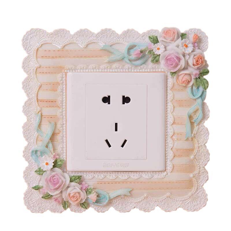 European Pastoral Resin Switch Sticker Switch Cover Wall Sticker ...