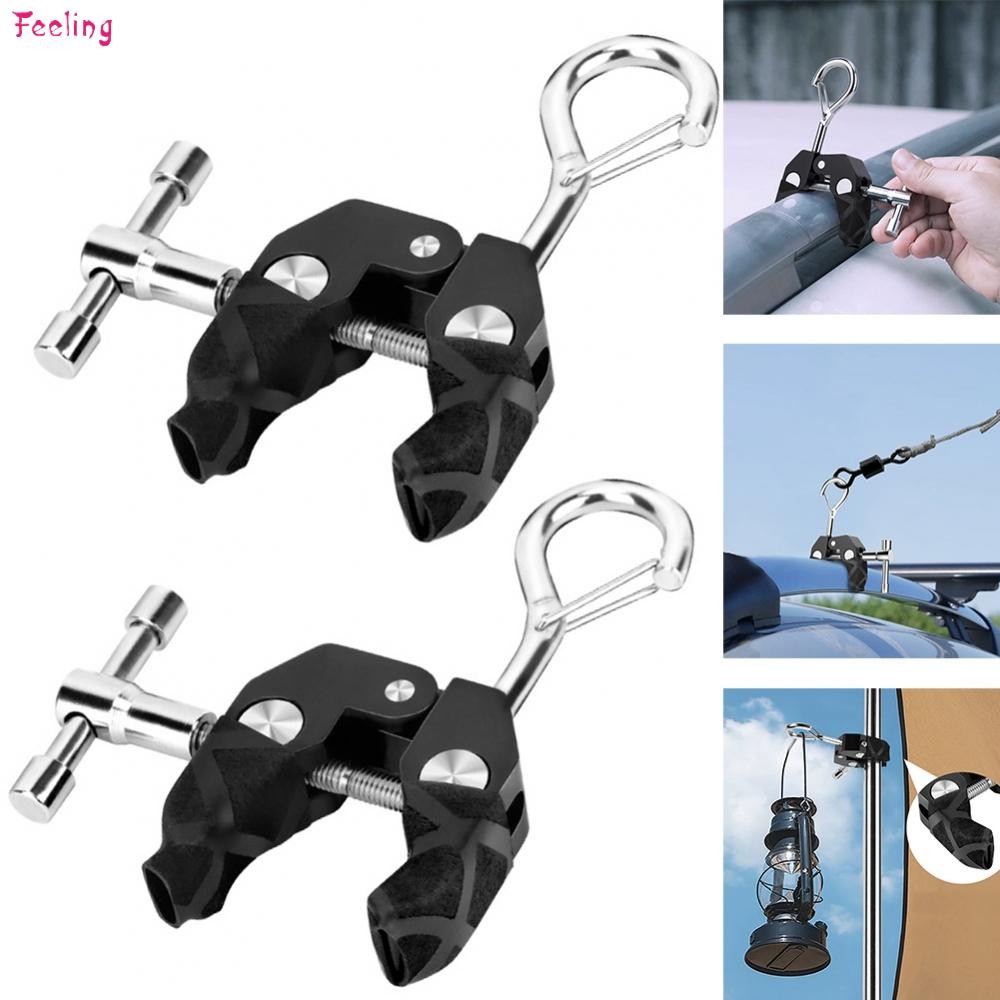 Outdoor Camping Car Roof Canopy Pole Clamp Car Side Tent Bracket Fixing ...
