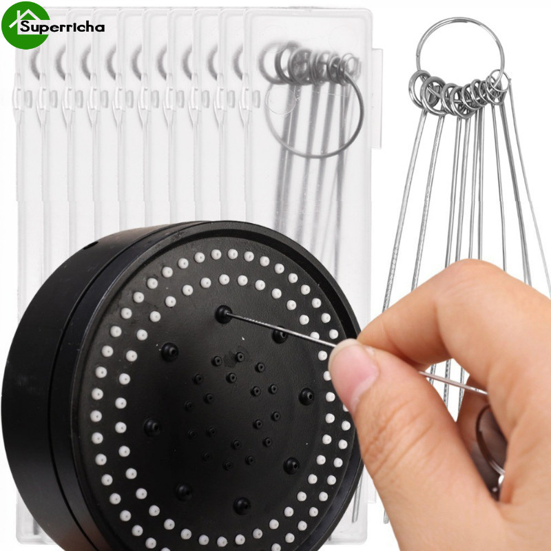 10Pcs Shower Head Stainless Steel Cleaning Needle - Phone Speaker Dust ...