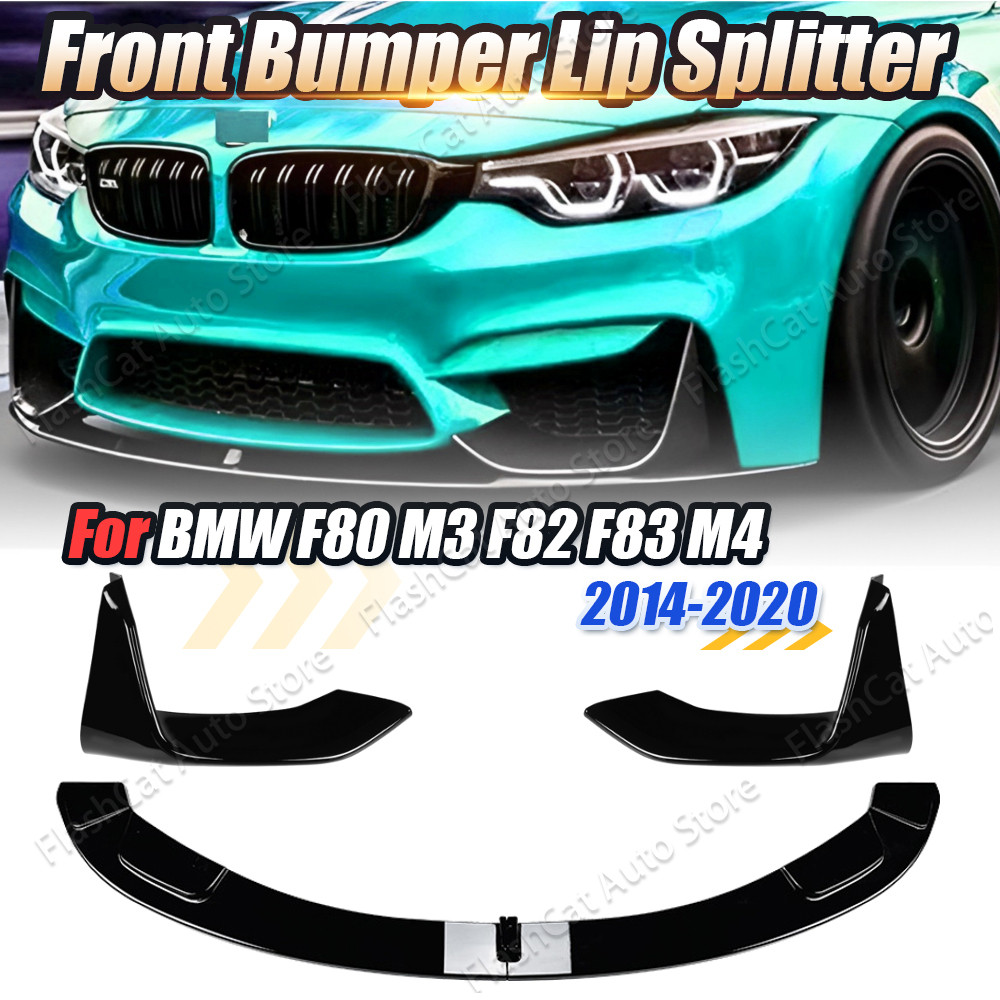 M3 M4 F80 F81 F82 F83 MP Style Car Front Bumper Splitter Lip Fog Diffuser Lamp Cover Canard For ...